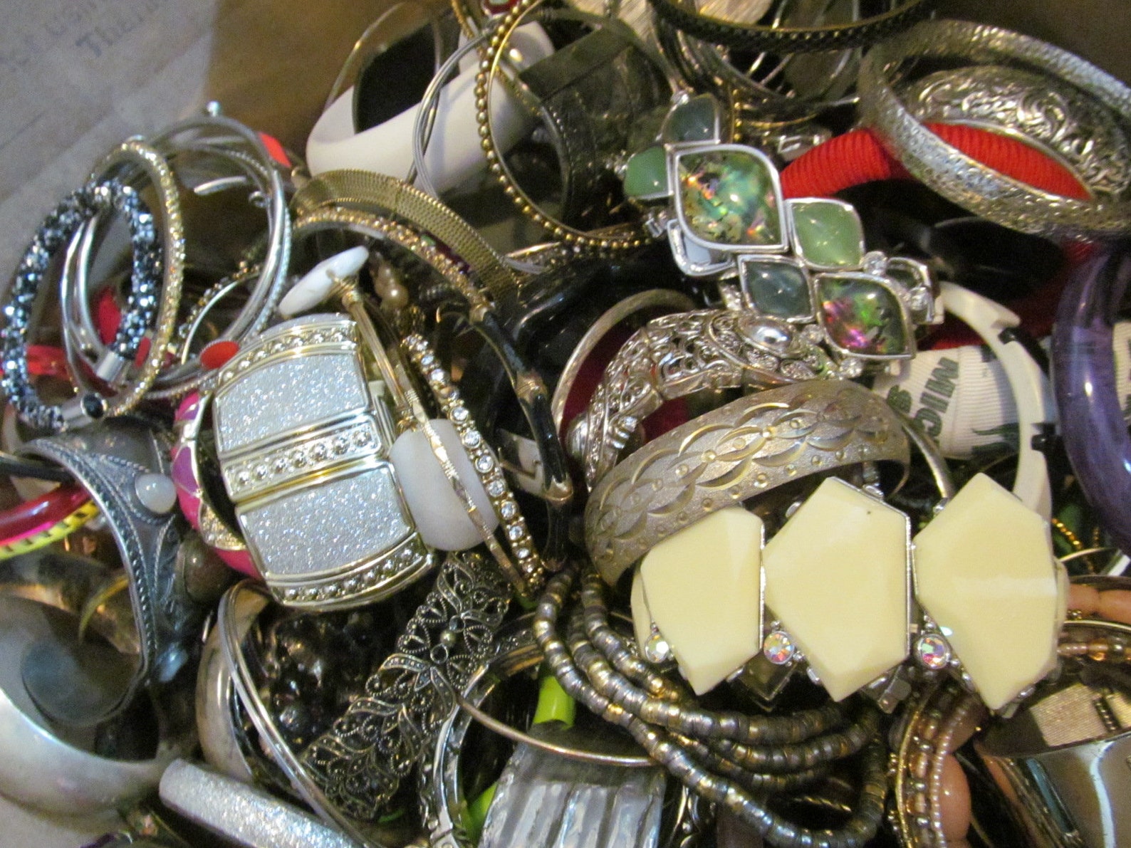 Huge Bracelet Lot, 10x10x10 Box Full, All Wearable, Good Condition - Etsy