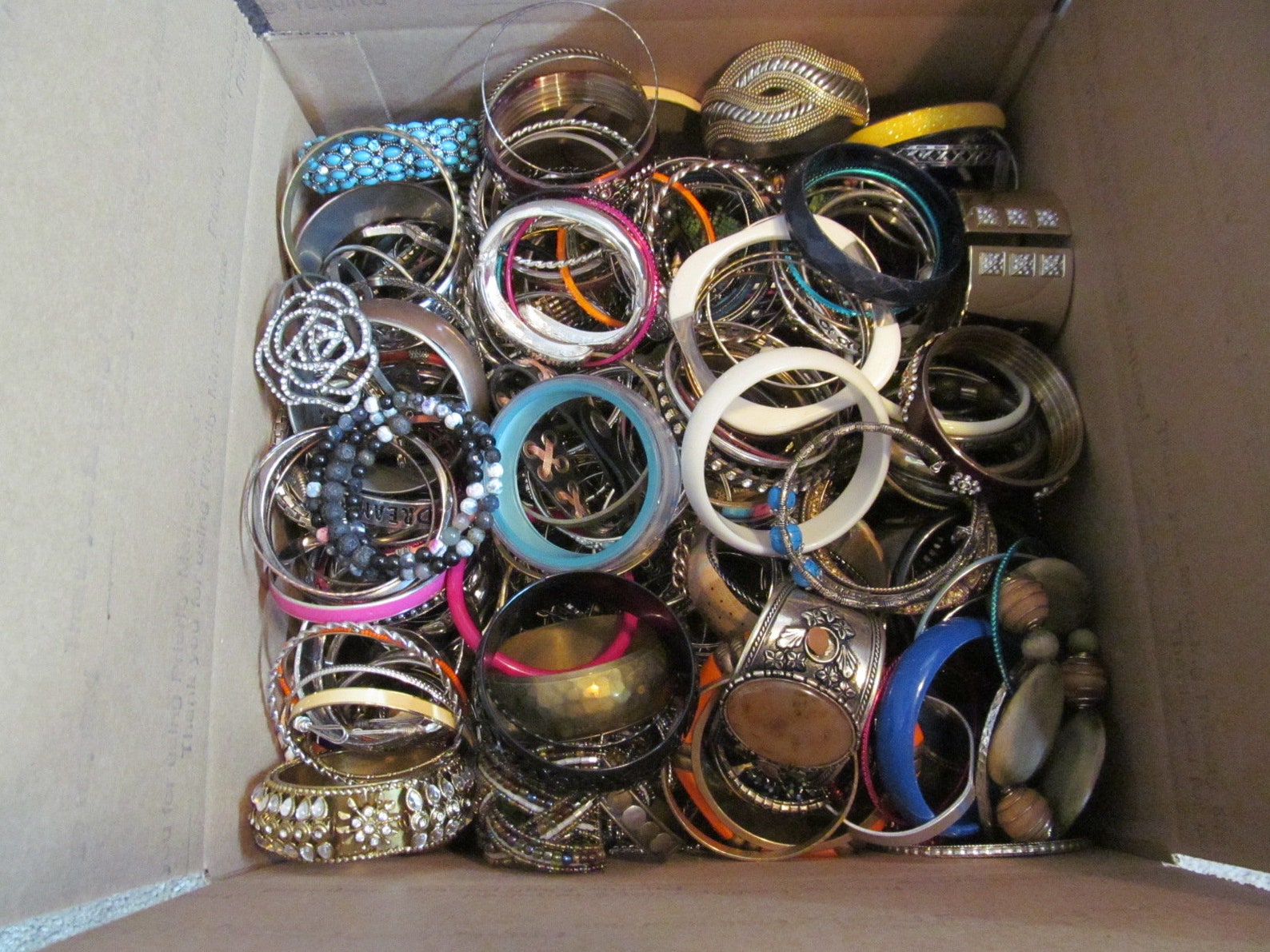 Huge Bracelet Lot, 10x10x10 Box Full, All Wearable, Good Condition - Etsy