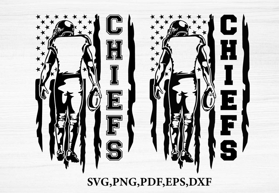 Chiefs Svg Eps Png Dxf Cricut Chief Flag Design Cut File Print - Etsy