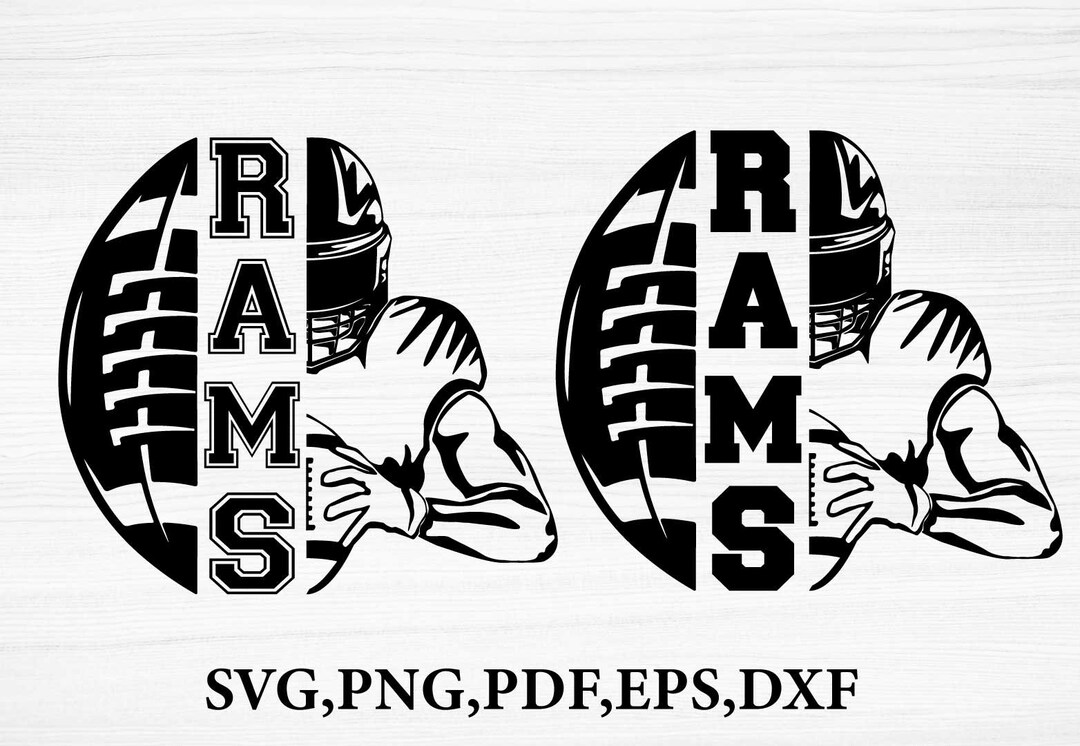 Rams Svg Eps Png Dxf Cricut Ram Design Cut File Print Layered - Etsy UK