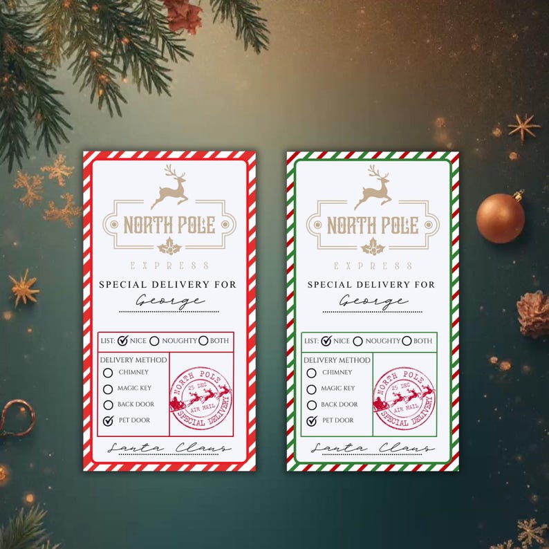 Personalized Polar Express Christmas Ticket, North Pole Train (digital ...
