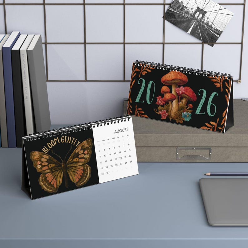 Cottagecore Calendar, 2026 Desk Calendar , Watercolor Vintage, Office ...