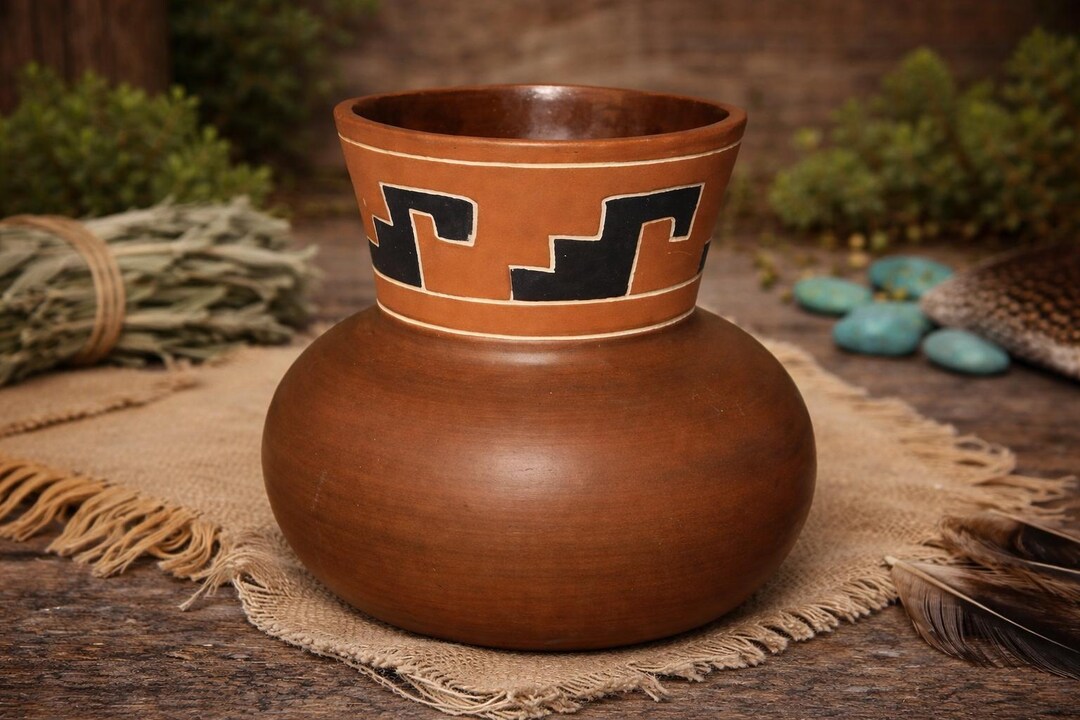 Native American Apache Indian Pottery Jar Southwest 7.5" - Etsy