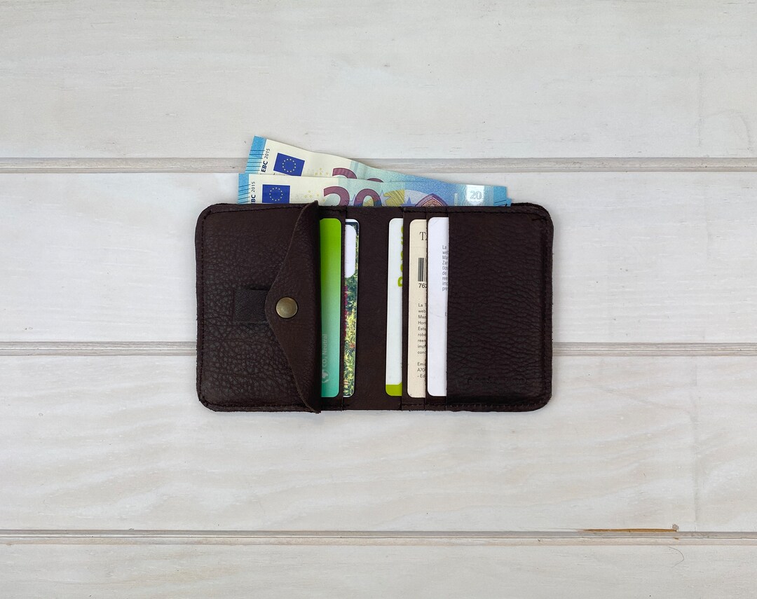 Mens Bifold Mini Wallet, Minimalist Wallet, Leather Wallet, Gifts for ...