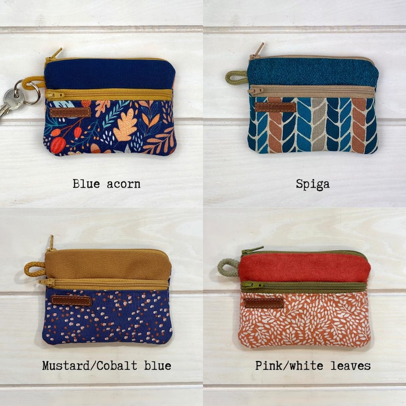 Mini Double Zipper Wallet, Coin Pocket Wallet, Cotton Coin Purse, Kid ...