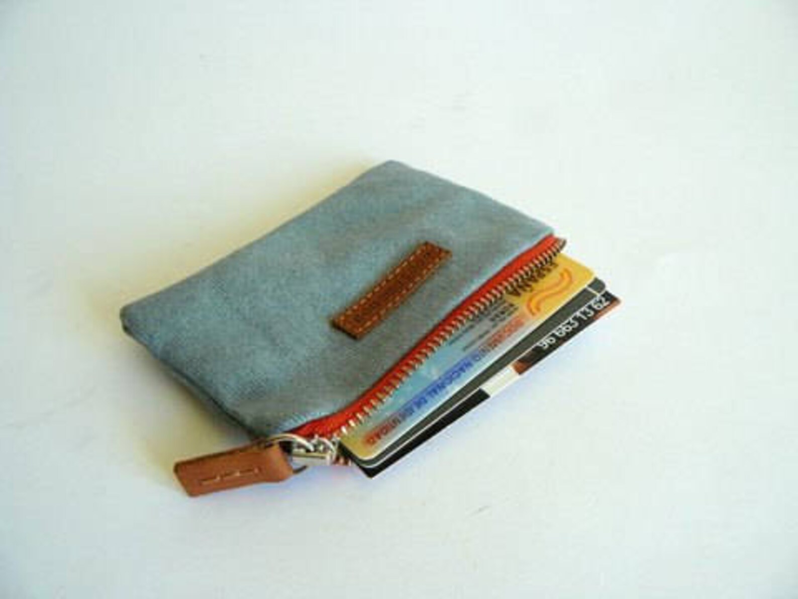 Coin Purse Waxed Canvas Small Wallet Blue Coin Purse gift - Etsy