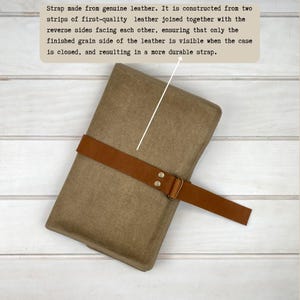 A5 Notebook Wrap Cover – Custom Monogram Planner Case, Leather & Canvas ...