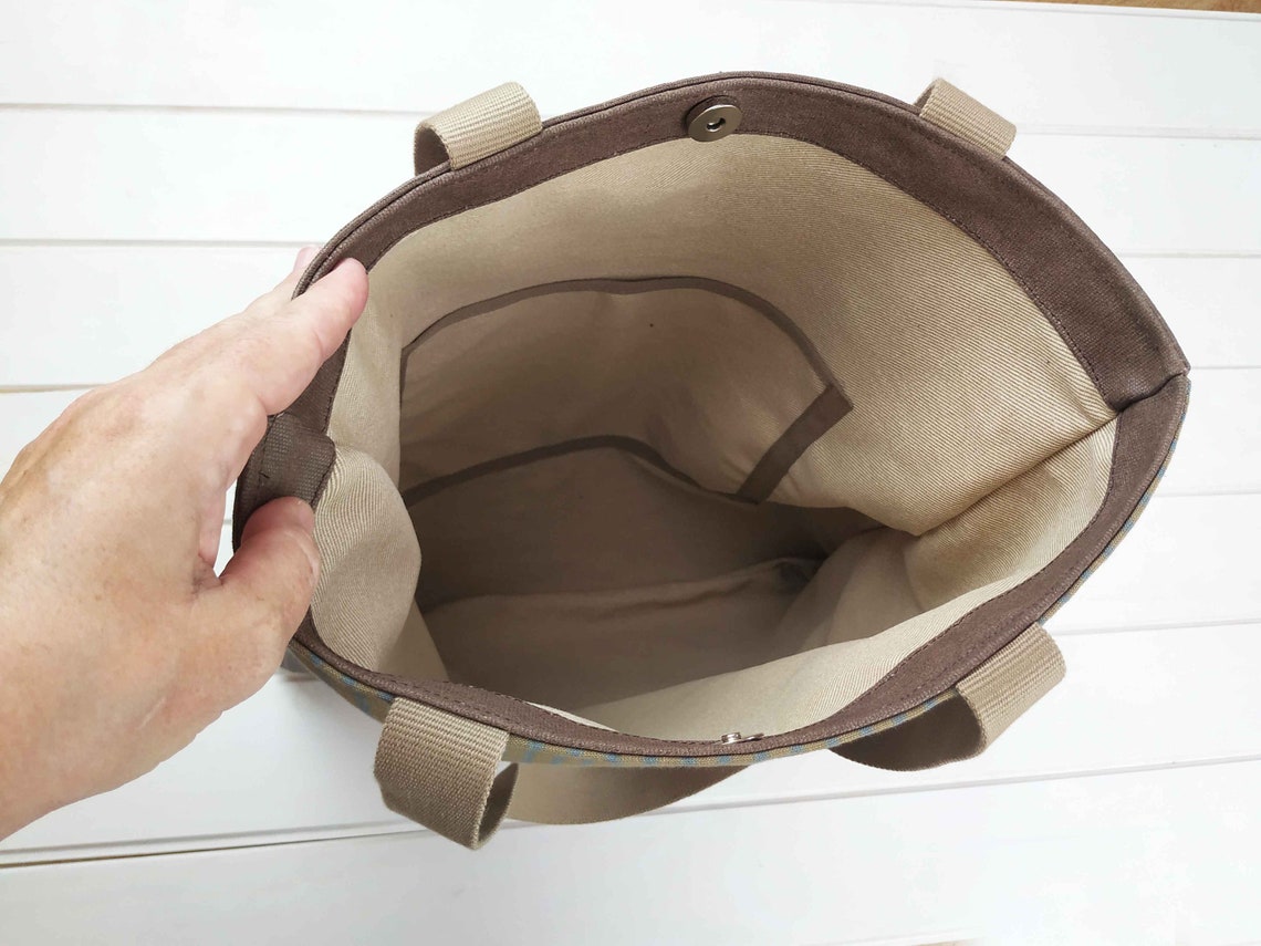 Canvas Tote Bag With Inside Pocket | Etsy