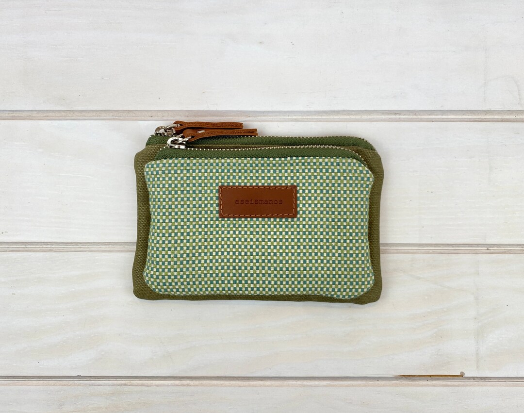 Green and Teal Multi Checks Wallet - Etsy