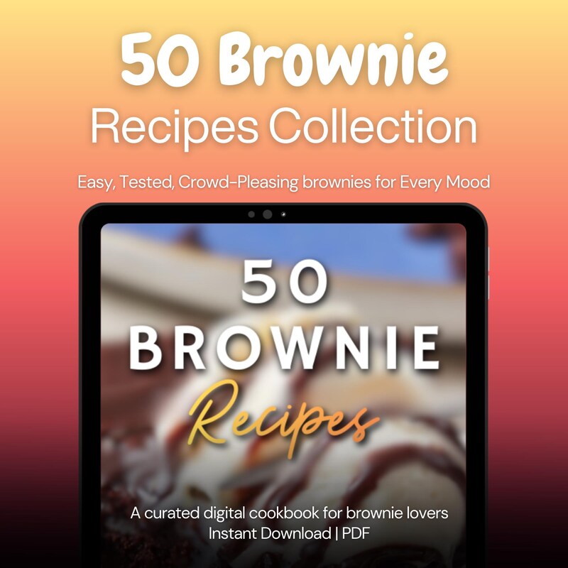 Pdf Recipe for Brownies - Etsy