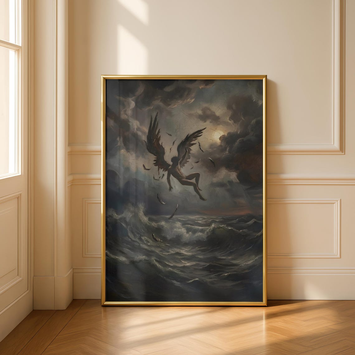 Fall of Icarus Poster | Greek Mythology Art | Dark Academia Decor ...