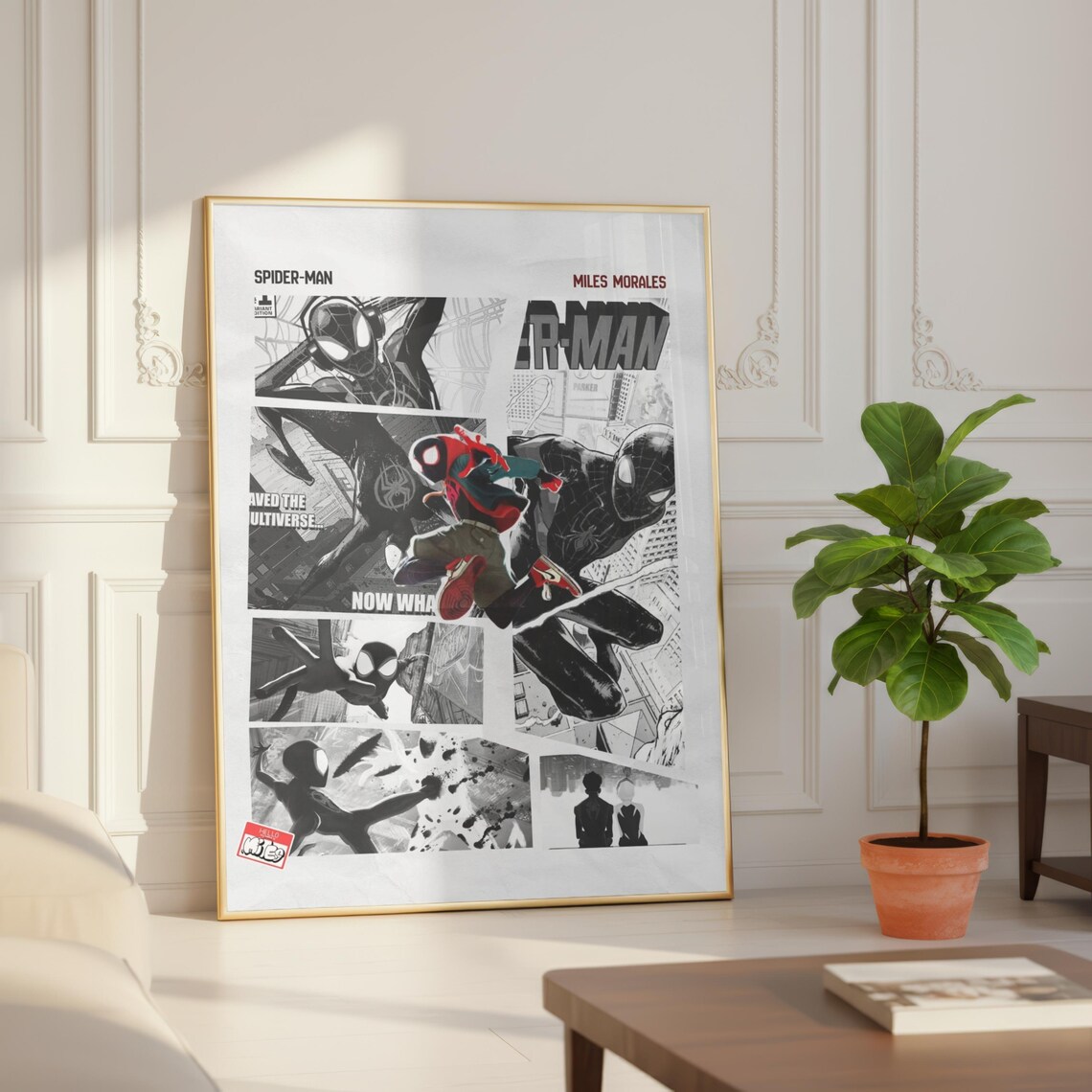 Miles Morales Spider-man Poster | Into the Spider-verse Comic Art ...