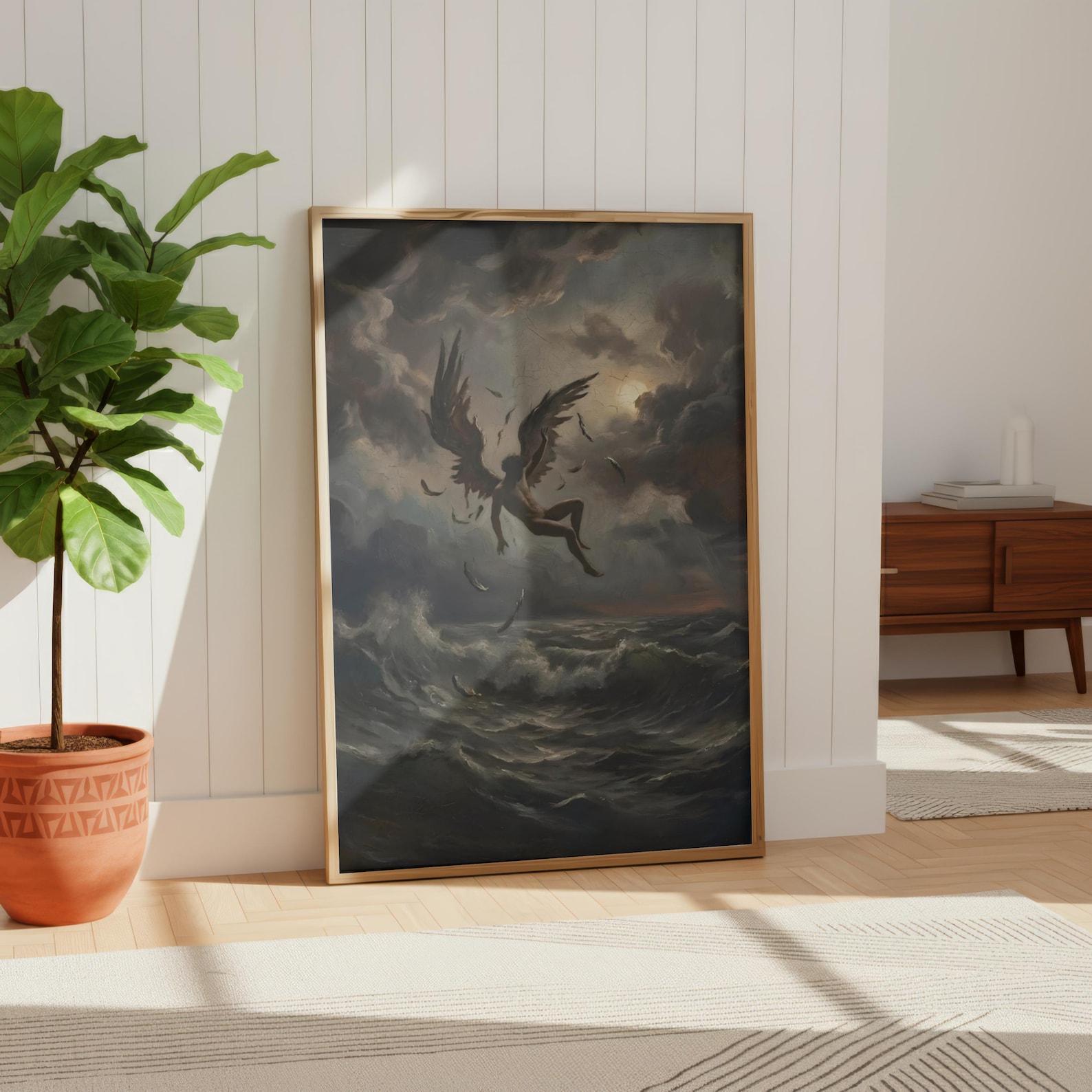 Fall of Icarus Poster | Greek Mythology Art | Dark Academia Decor ...