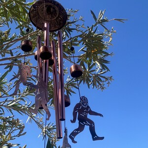Big Foot Wind Chime: Sasquatch Garden Decor, Metal Tree Jewelry - Etsy