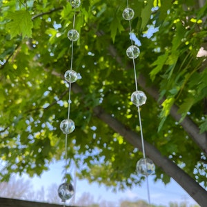 Glass Crystal Ball Sun Catcher, Galvanized Wire Garden Art, Outdoor ...