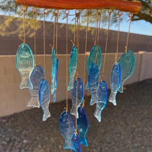 Glass Fish Sun Catcher: Ocean Beach Wind Chime, Garden Decor - Etsy
