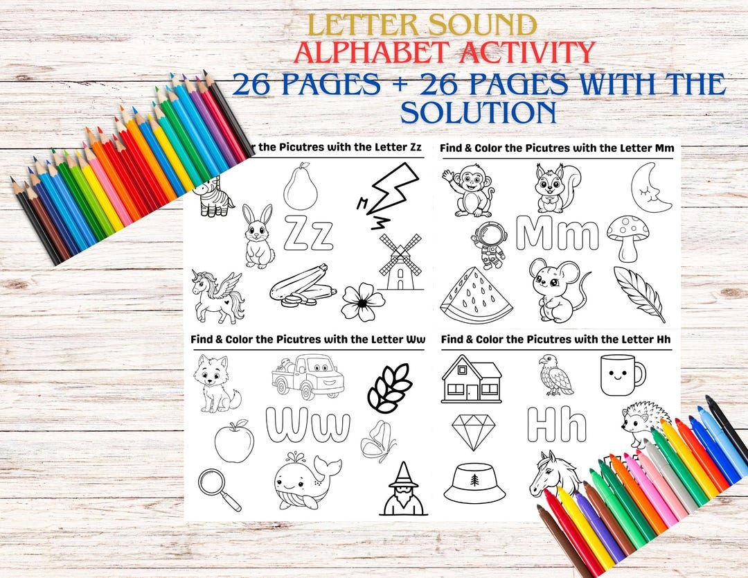 Alphabet Phonics Worksheets, Beginning Sounds, Letter Recognition ...