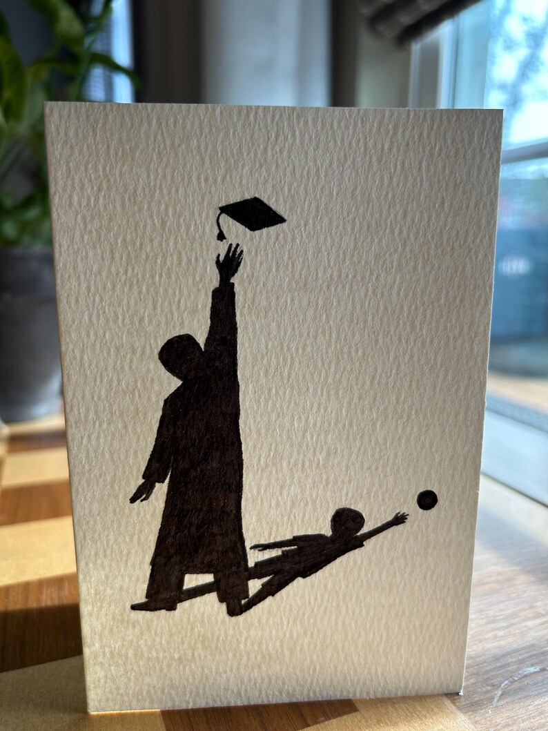 Hand Drawn Graduation Greeting Card | Blank Card - Etsy