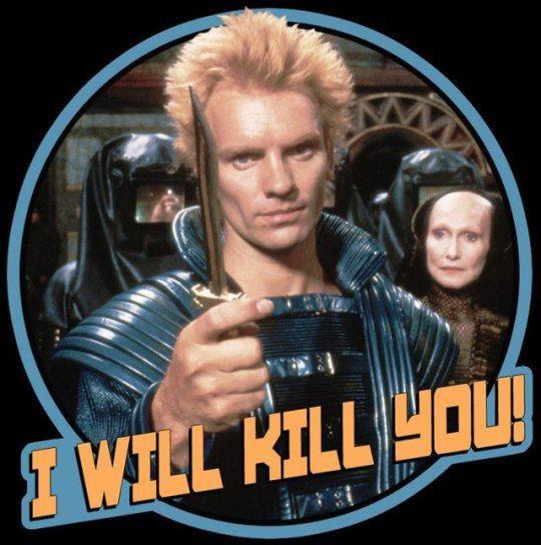 Dune - Sting "i Will Kill You" - 80s Movie T-shirt - Etsy