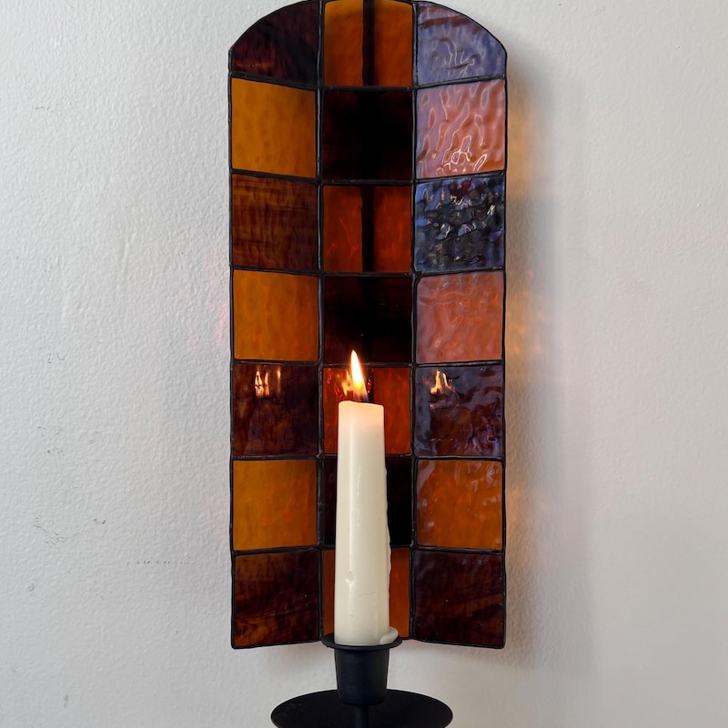Stained Glass Sconce - Etsy