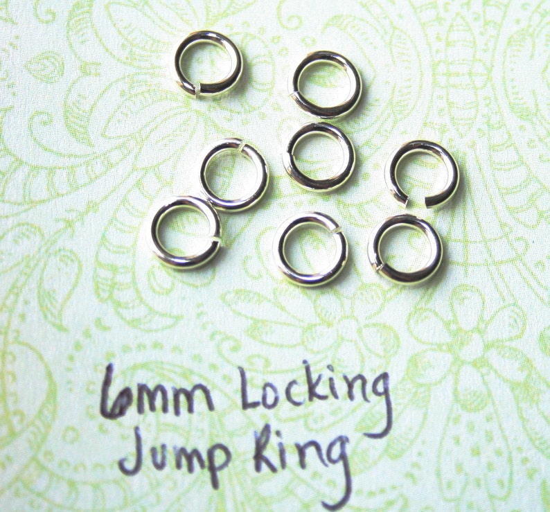 50 Pieces 18 Gauge Ga, 6mm Sterling Silver Hard Snap Tempered Jump Ring ...
