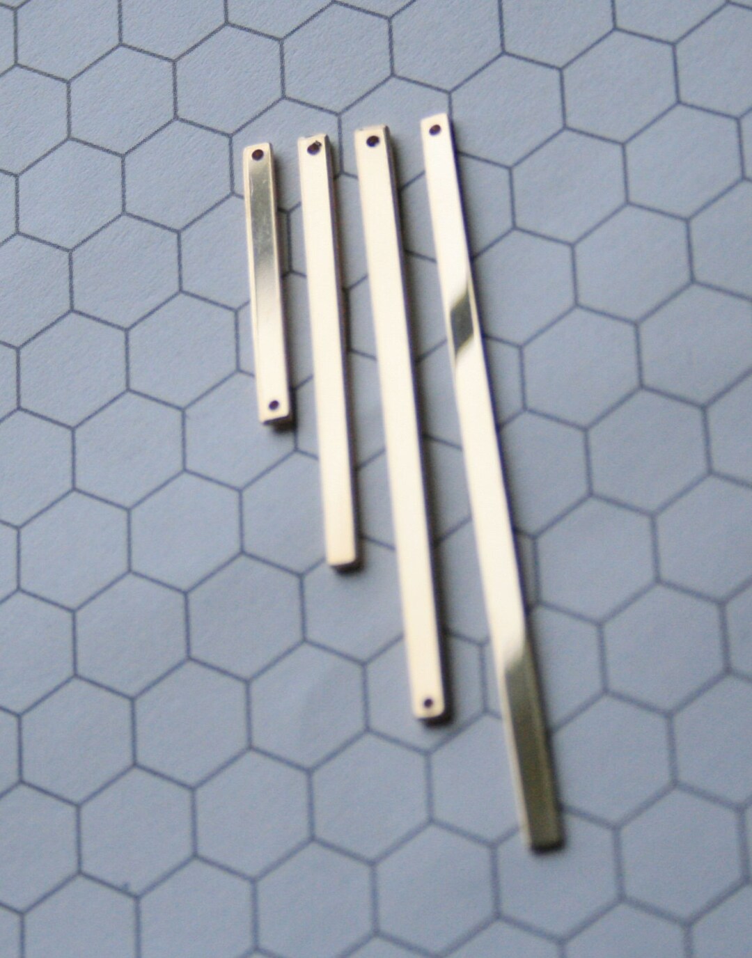 Custom Bar Pendant Link Charm, 18g Gold Filled, Smooth Finish, Pick ...