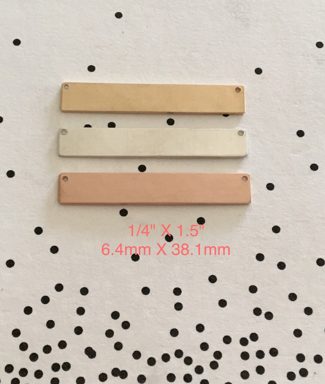 Bar Blank, 1.5" X 1/4", Gold Fill Bar Blank, Sterling Silver Stamp ...