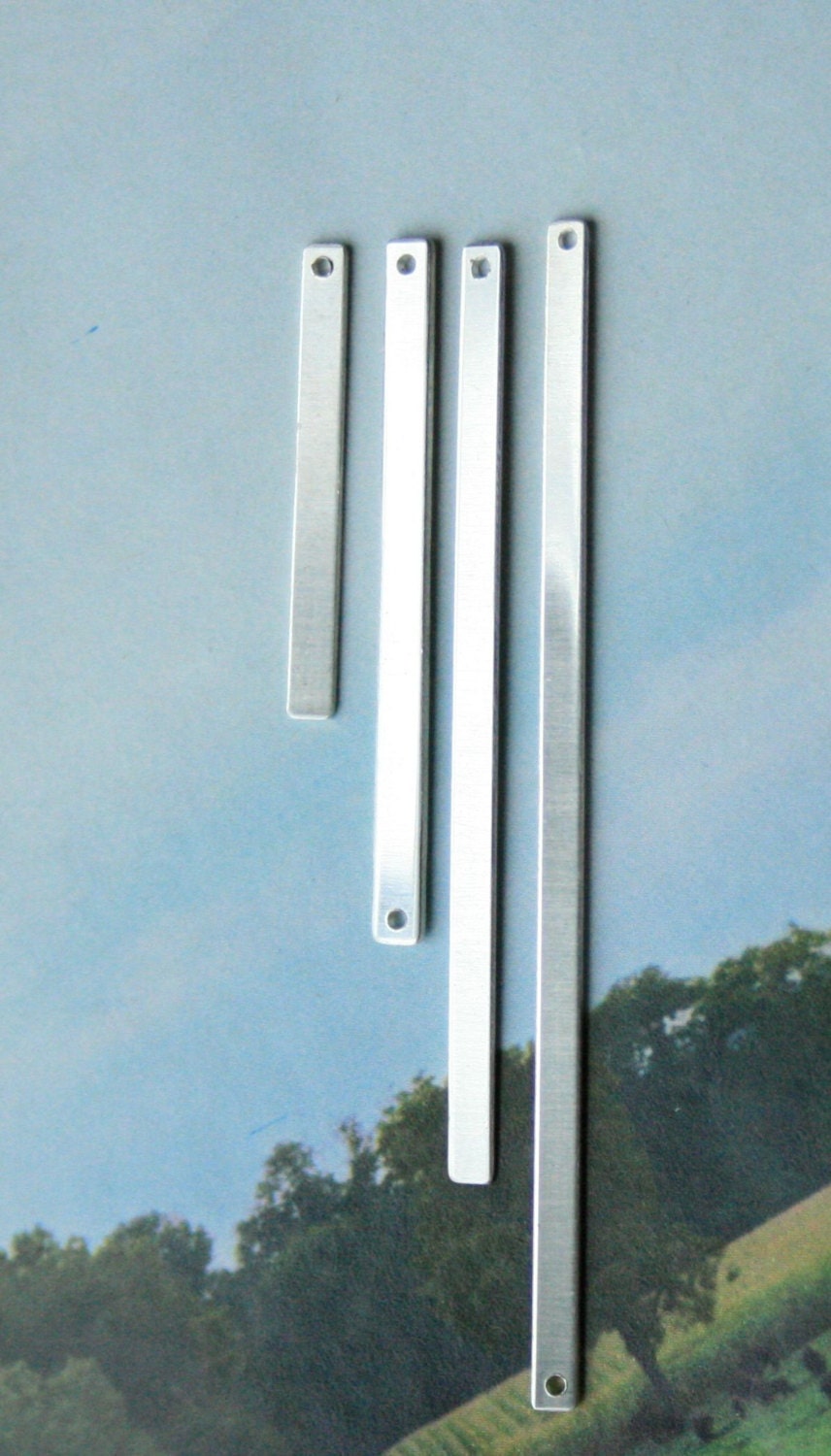 Custom Bar Pendant Link Charm, 20g Sterling Silver, Smooth Finish, Pick ...