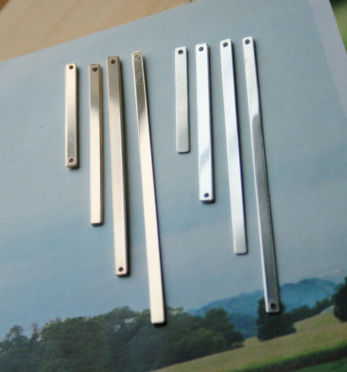 Custom Bar Pendant Link Charm, 18g Gold Filled, Smooth Finish, Pick ...