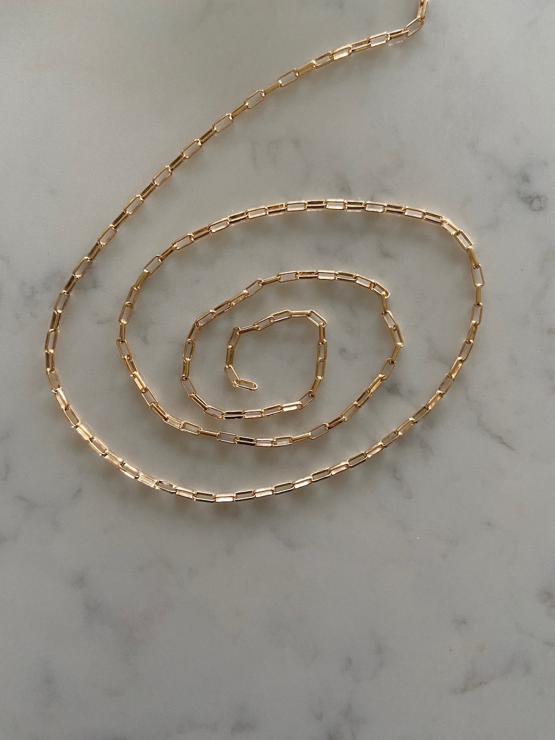 Elongated Box Chain, 6.2 X 2.5mm Gold Filled, Permanent Jewelry Chain ...