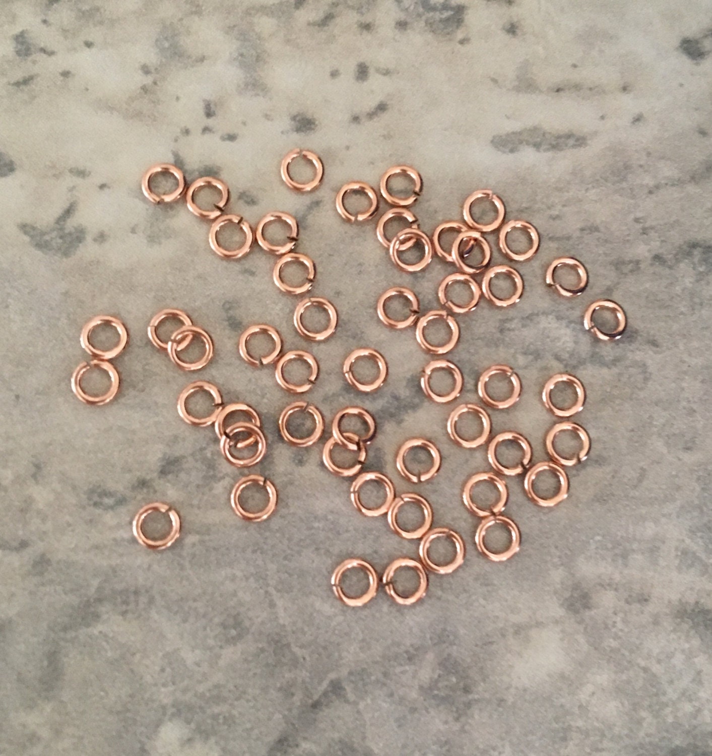 Rose Gold Filled Jump Rings Jump Rings 4mm 20 Gauge Open | Etsy