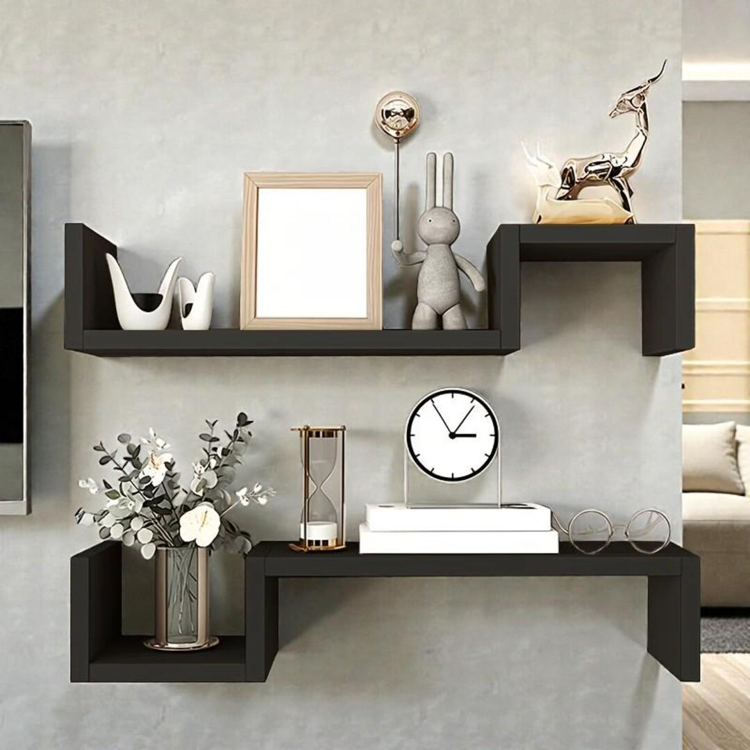 Floating Wall Shelves 2 PCS, Heavy Duty Wall Shelf With Reinforcement ...