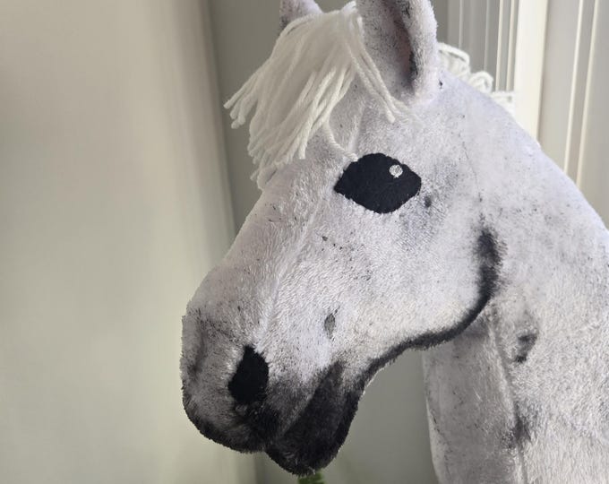 A4 Flea-bitten Hobbyhorse Head STICK NOT INCLUDED - Etsy