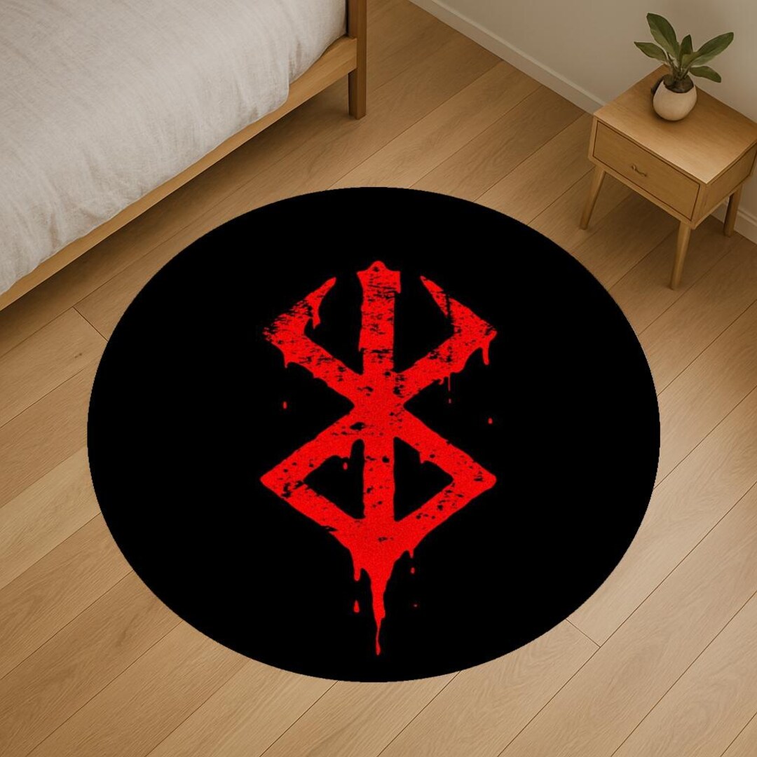Berserk Round Rug – Bloody Mark Anime Carpet, Otaku Decor - Etsy Canada