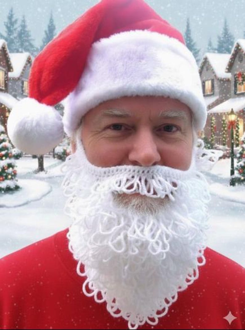 Crochet Santa Beard & Hat Pattern | Multiple Sizes (PDF) - Etsy