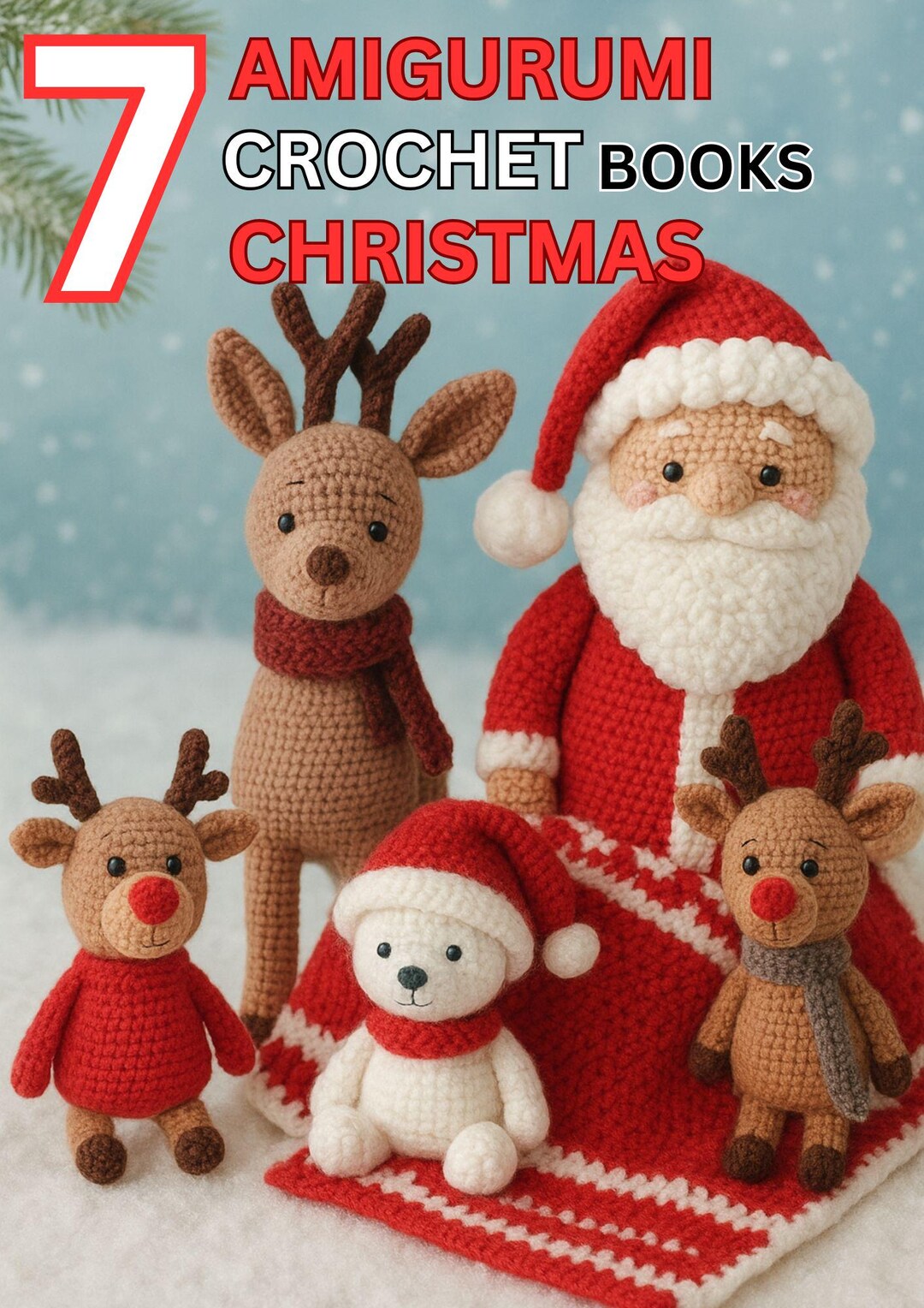 Seven Christmas Crochet Patterns for Beginners, English Crochet Pattern ...