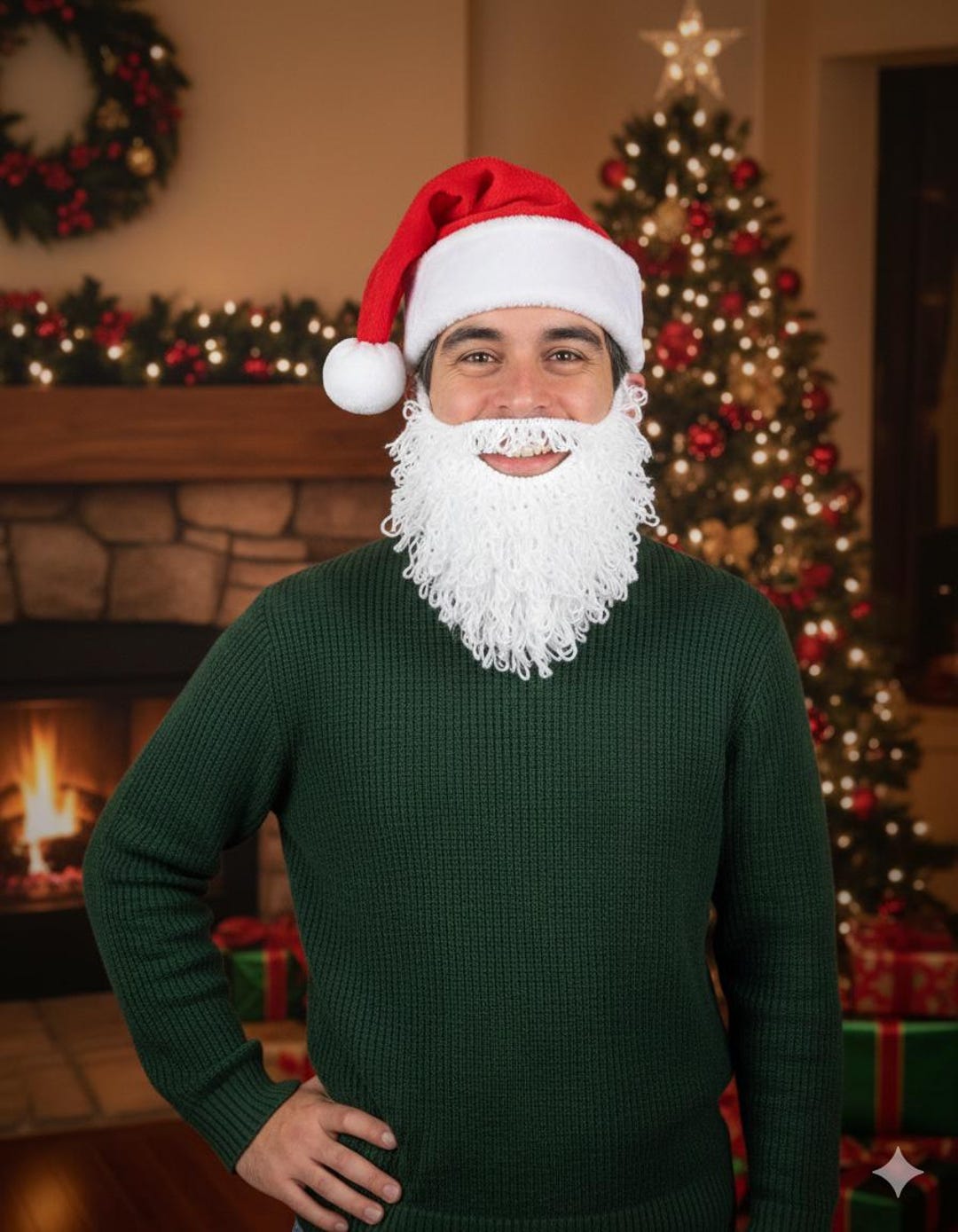 Crochet Santa Beard & Hat Pattern | Multiple Sizes (PDF) - Etsy