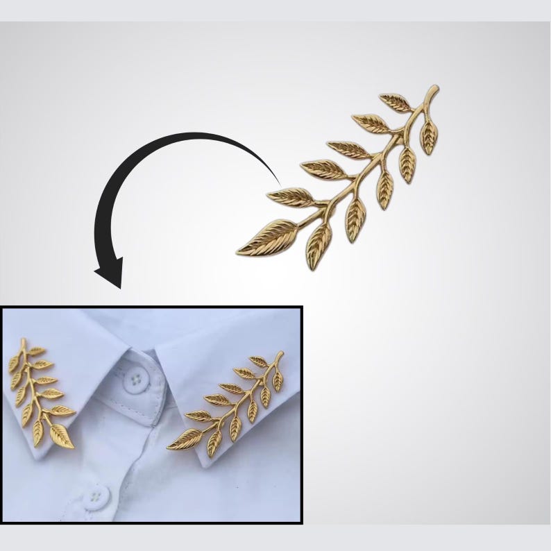 Leaf Collar Pin, Decorative Metal Pin for Shirts, Gift for Her\him - Etsy