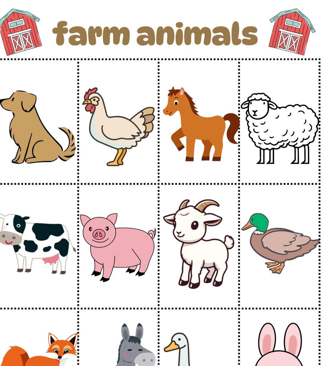 PDF Printable Animal Memory Games. X2 Copies to Play - Etsy