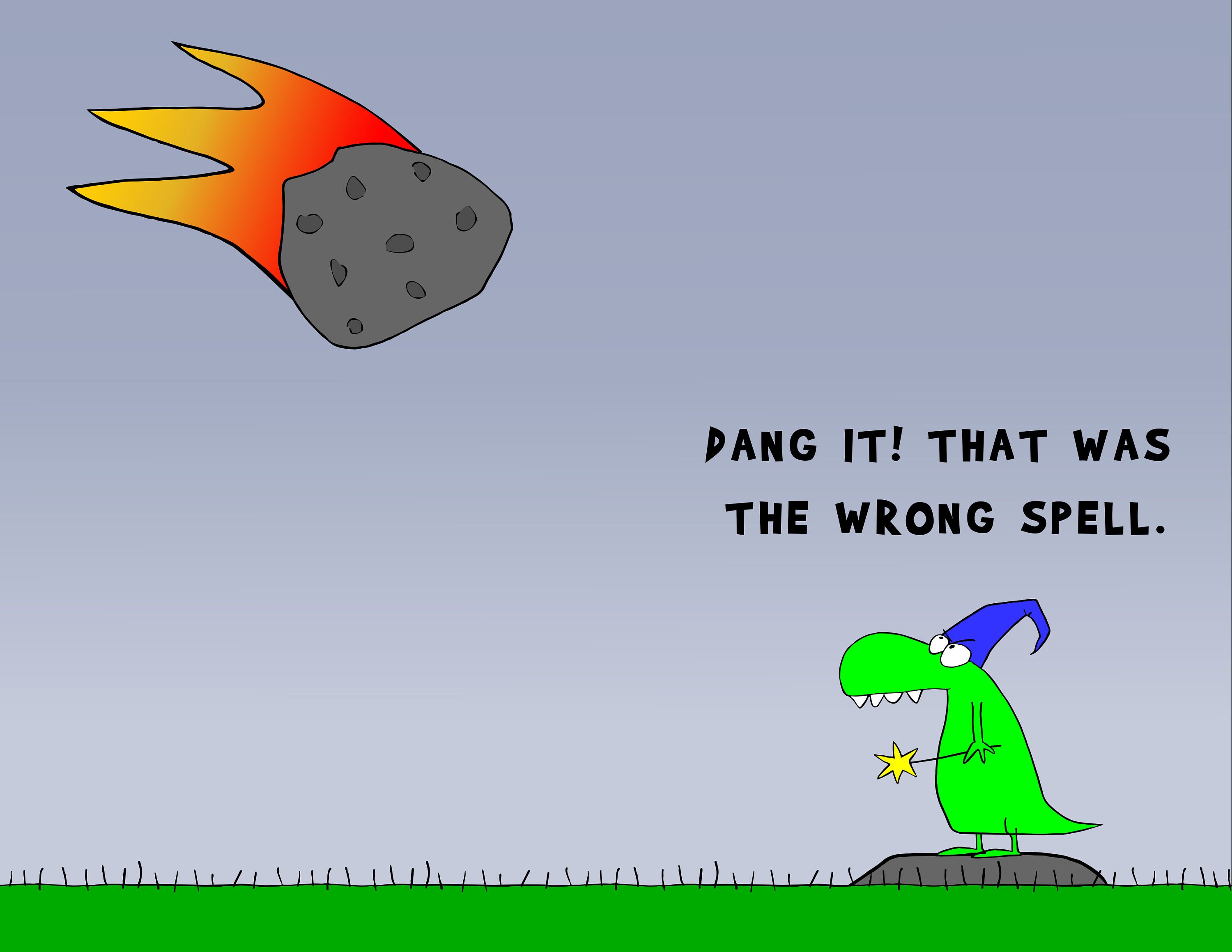 The Little Dinosaur Wizard, the Meteor and Extinction - Etsy