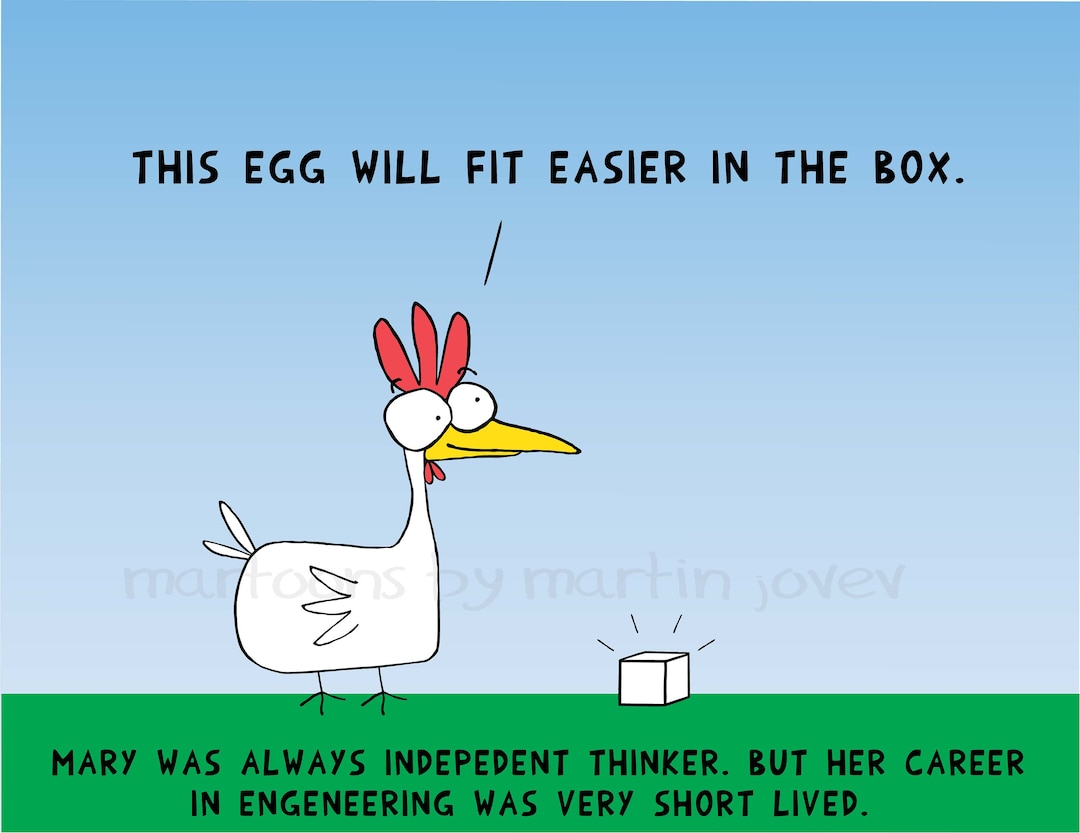 The Chicken Engineer and the Square Egg Solution - Etsy