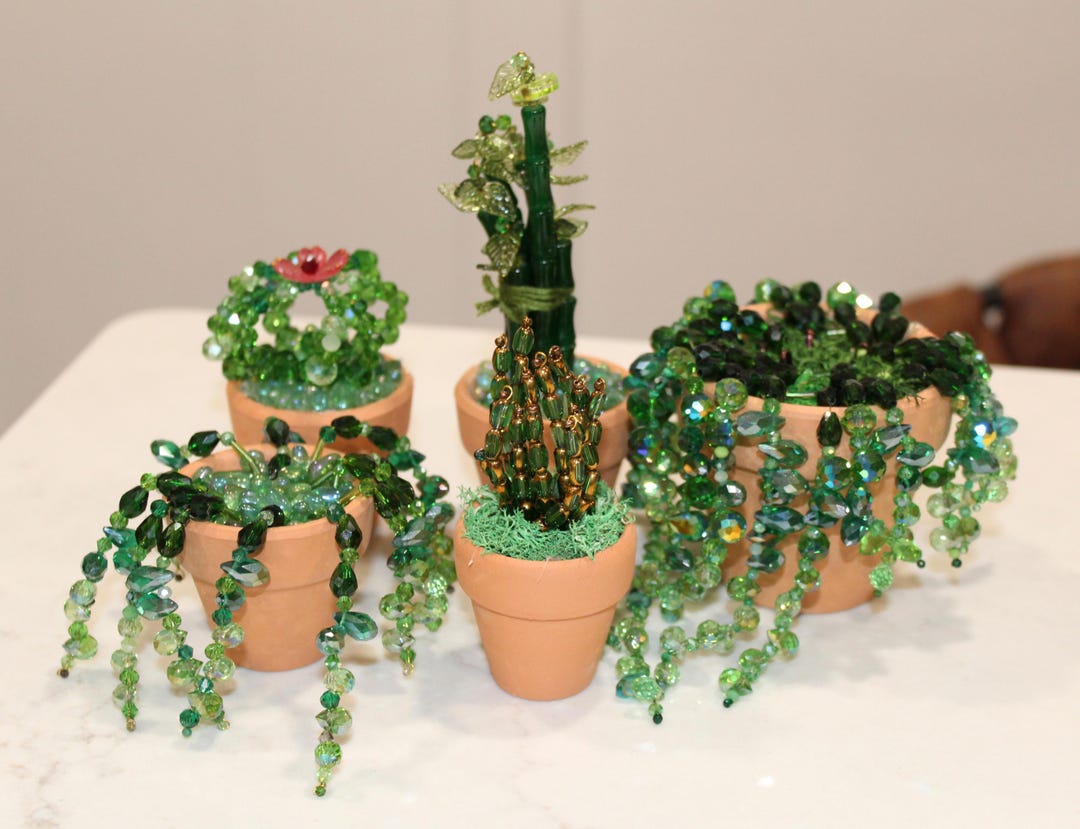 Mini Beaded Plants - Etsy
