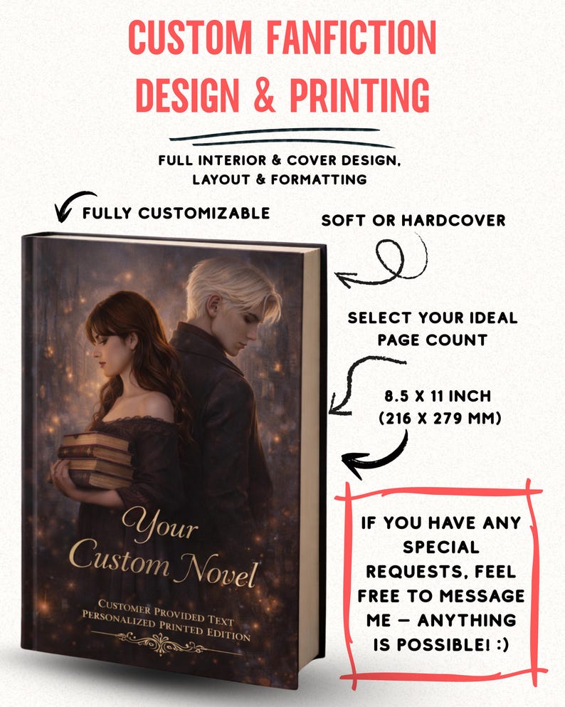Custom Fanfiction Book Printing – Personalized Novel With Complete ...