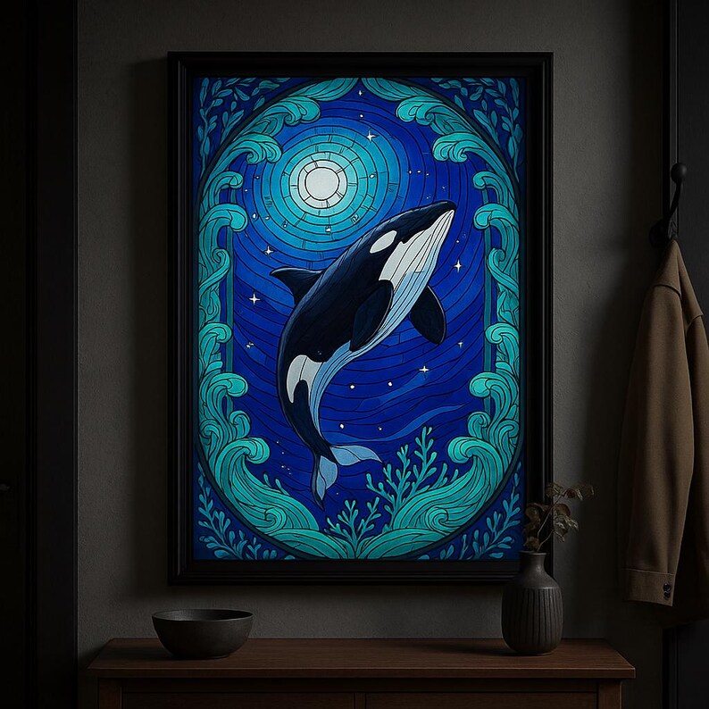Whale Mosaic Jigsaw Puzzle: Family Game Night Ocean Decor - Etsy