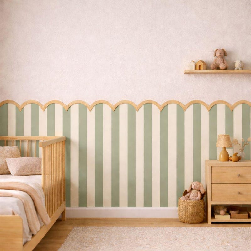 Scallop Wallpaper Peel - Etsy