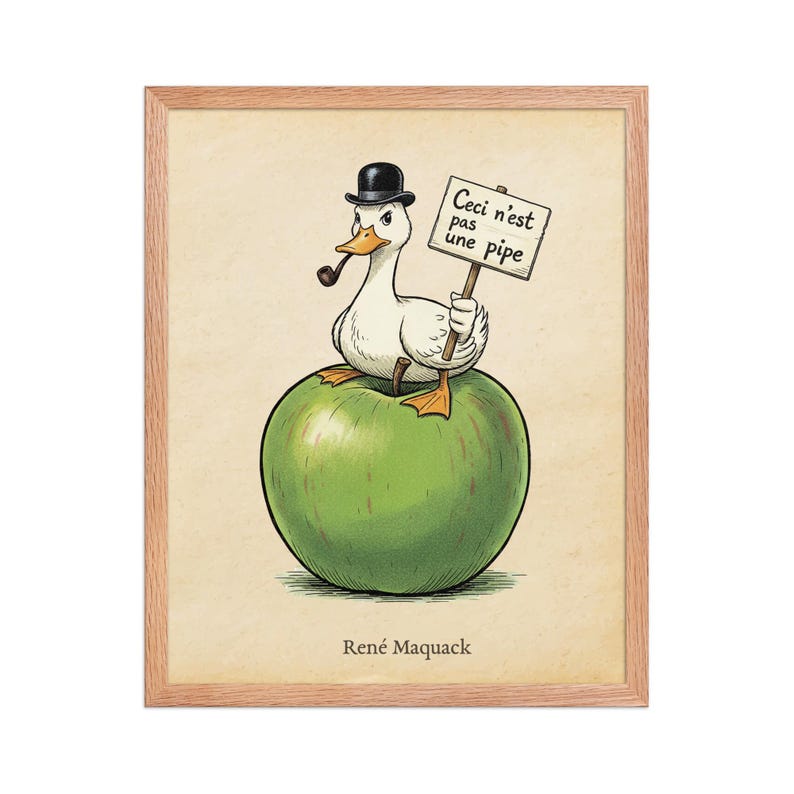 René Maquack Duck Art Print | Surrealist Animal Wall Decor - Etsy