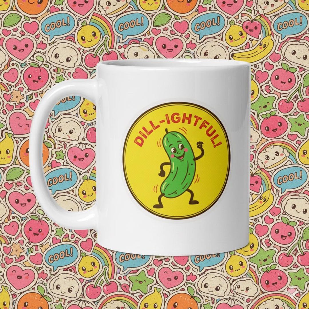 Retro Pickle Mug: Funny Food Gift, 80s/90s Style - Etsy