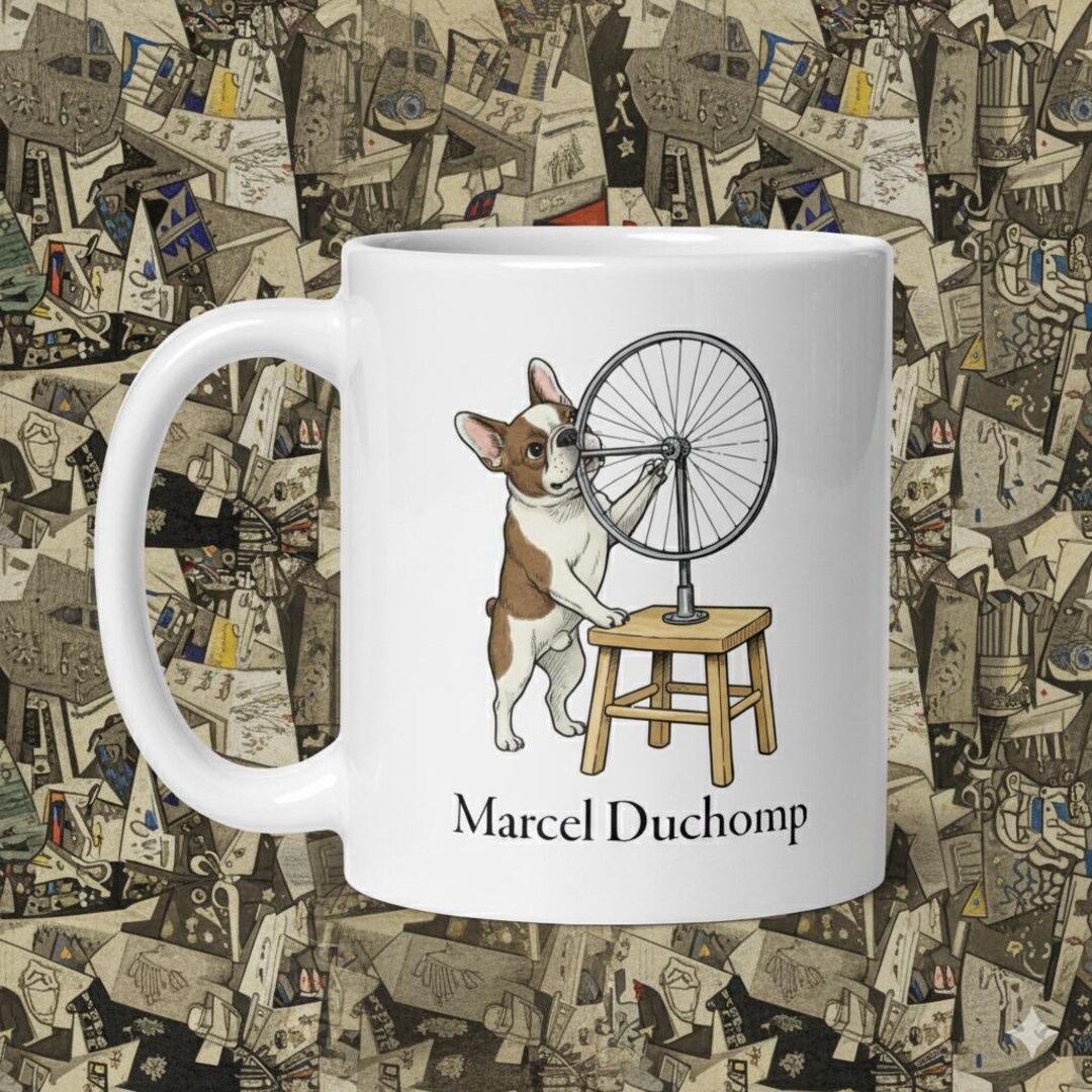 Marcel Duchomp Mug Art Friends Series Funny Dog Art Teacher Gift Coffee ...