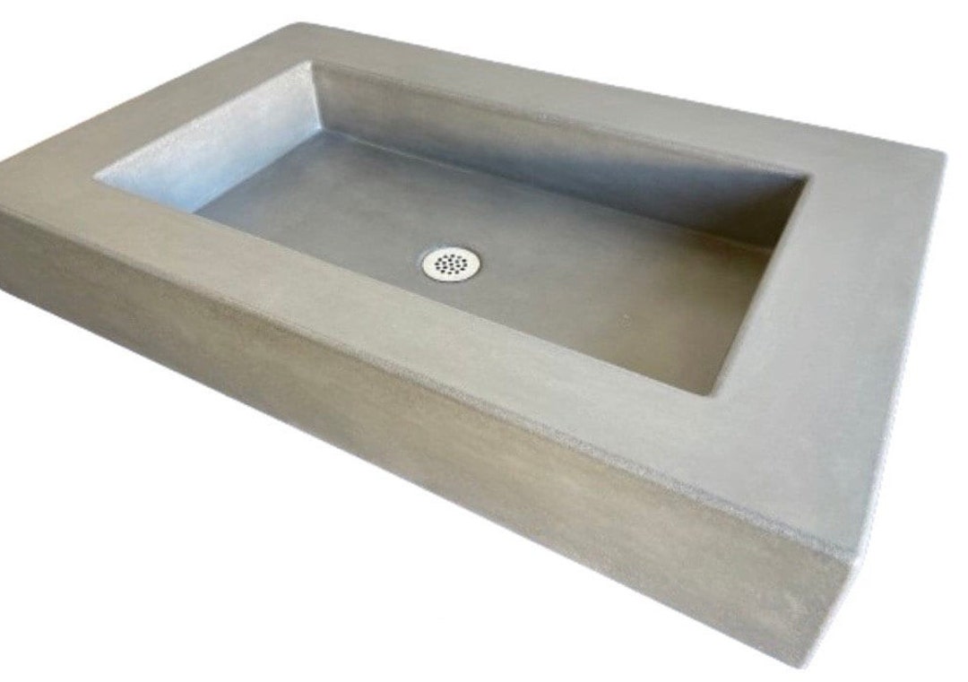 Wall Mounted Concrete Sink, Floating Concrete Sink, Farmhouse Sink ...
