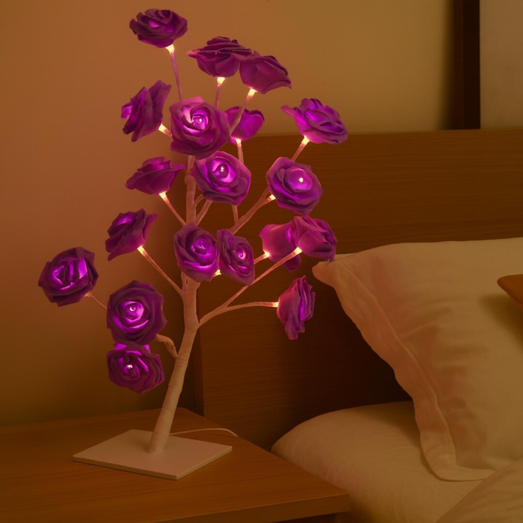 Rose Tree Lamp – 24 LED Romantic Floral Light Decoration - Etsy